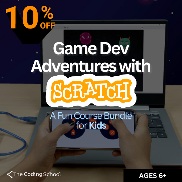 Game Development Adventures with Scratch: Course Bundle for Kids – The Coding School